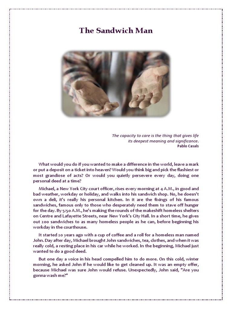 The Sandwich Man | PDF