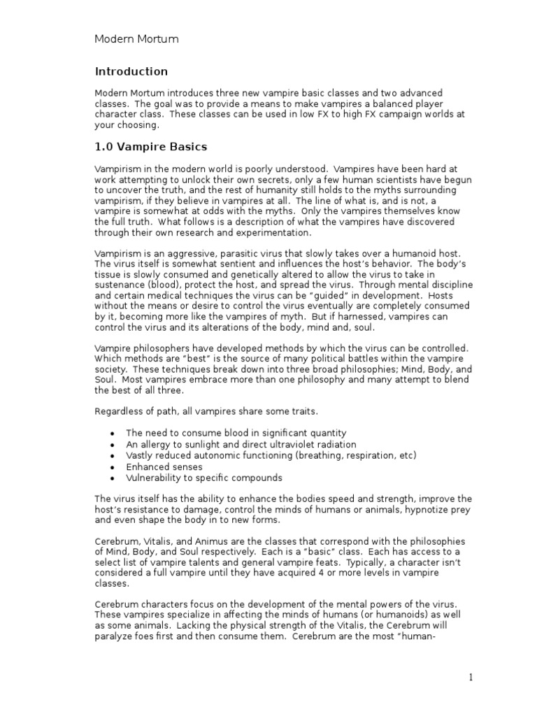 Vamp Modernized | PDF | Vampires | Nature