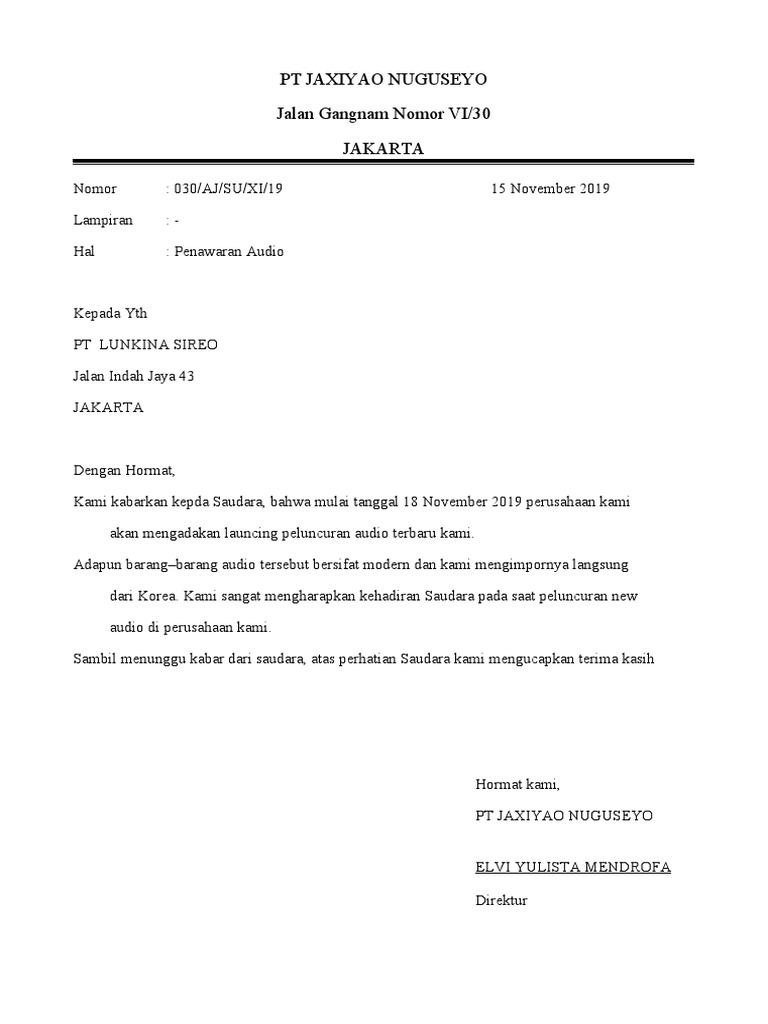 Contoh Surat | PDF