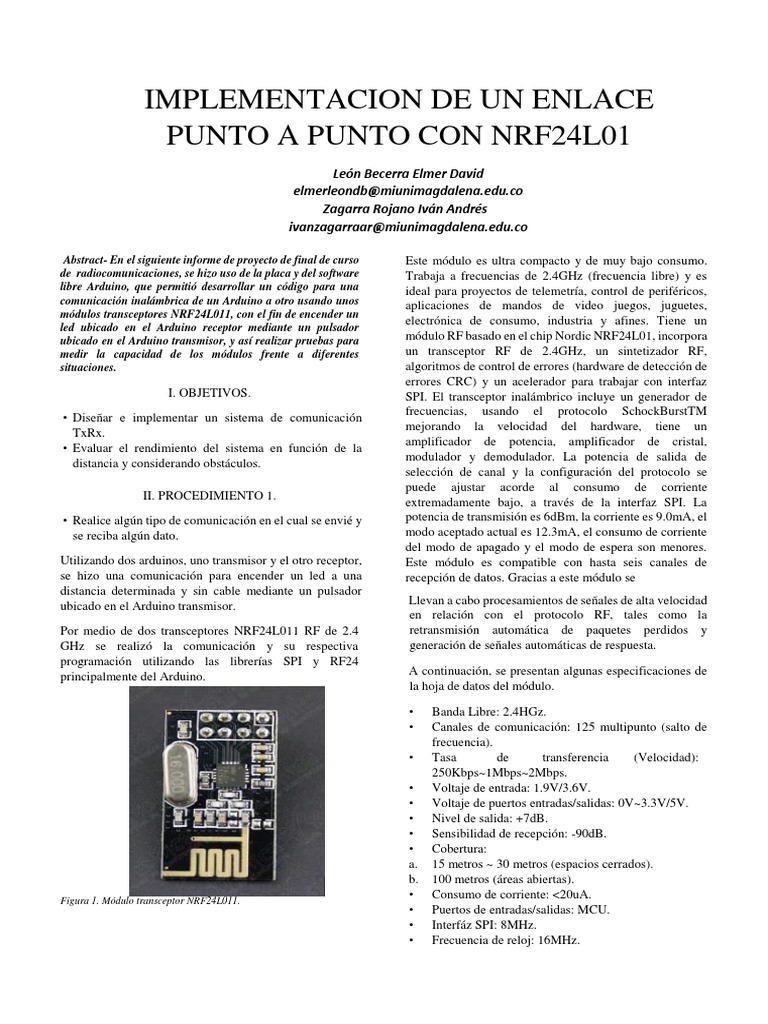 Informe Proyecto Radio | PDF | Arduino | Hardware de la computadora