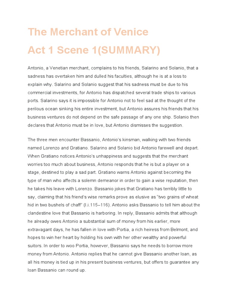 The Merchant of Venice | PDF