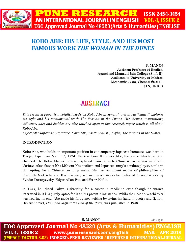 Kobo Abe His Life, Style, and His Most Famous Work The Woman in The ...