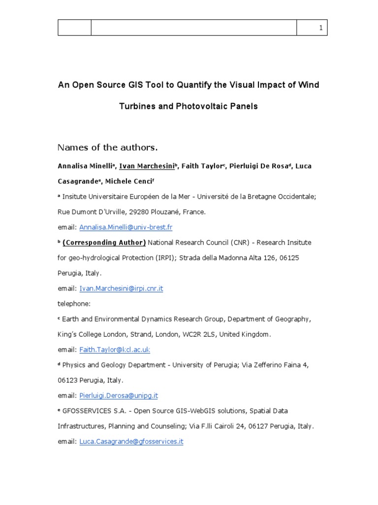 An Open Source Gis Tool Pdf Field Of View Area