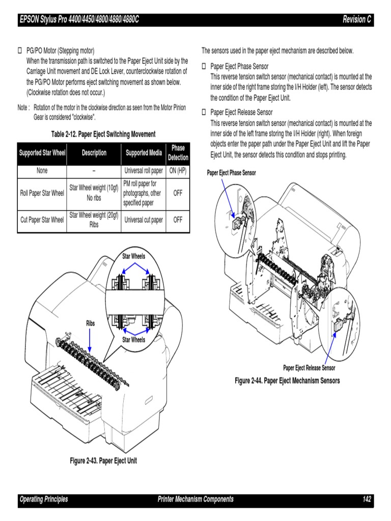 Epson Stylus Pro 4400 Mechanism Overview | PDF | Power Supply ...