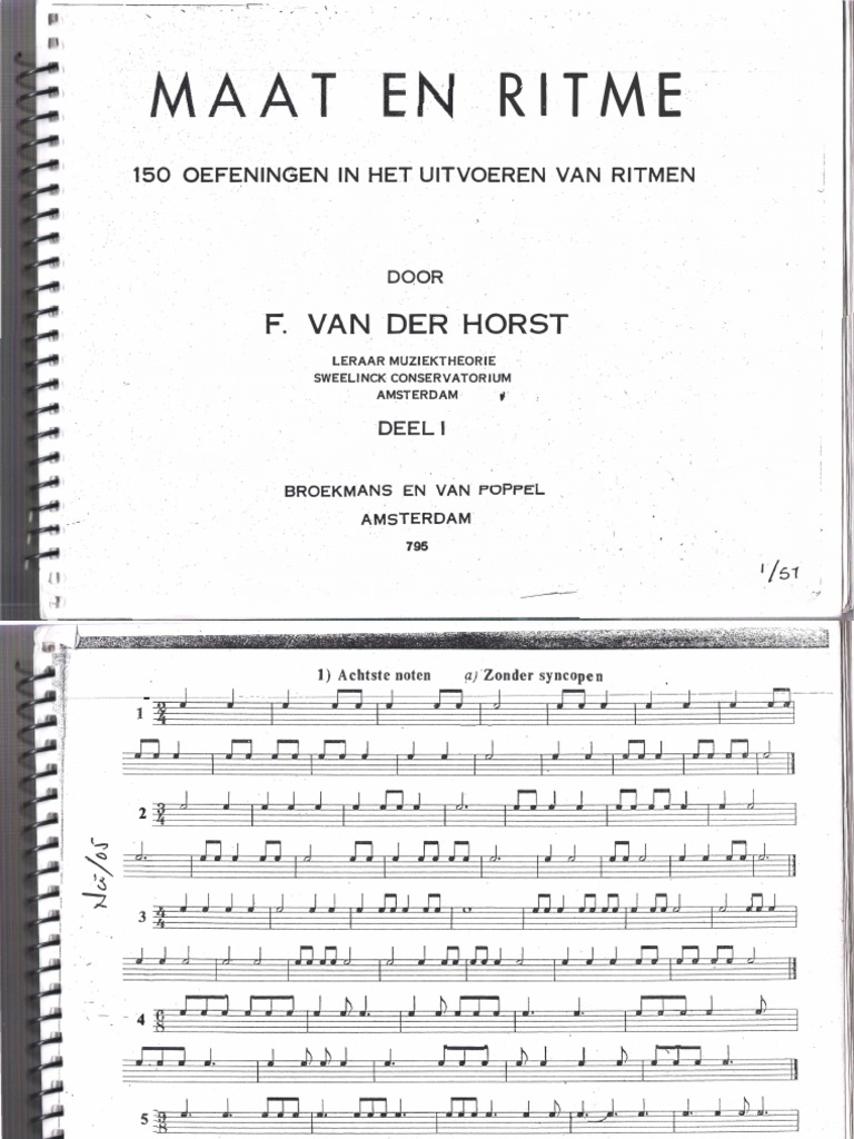 Van Der Horst, Maat en Ritme I PDF | PDF