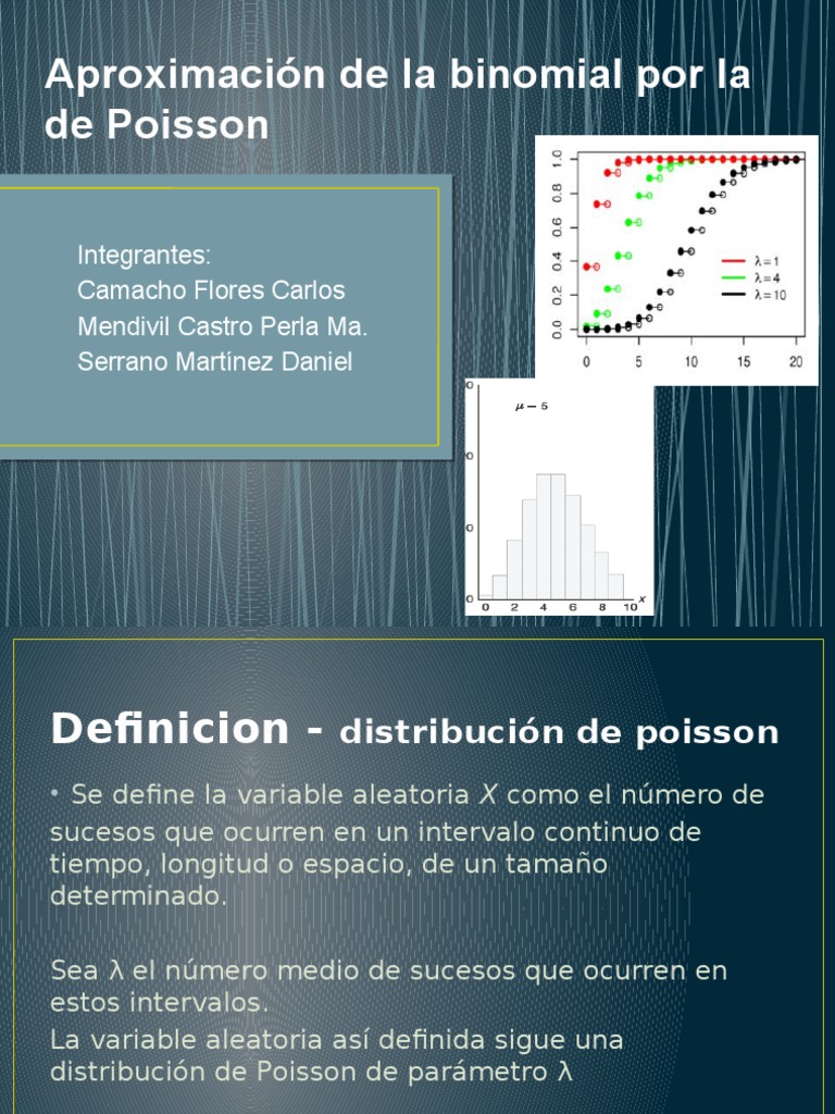 Aproximacion de La Binomial Por La de Poisson | PDF | Distribución de veneno | Enseñanza de ...