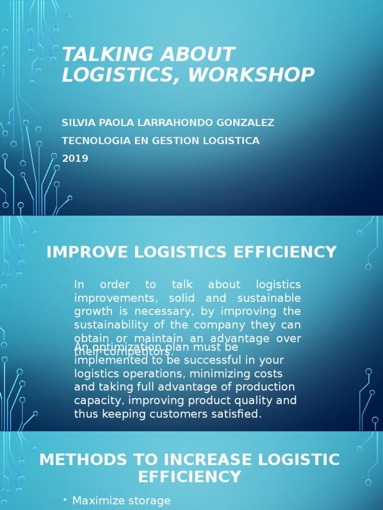 Talking About Logistics, Workshop | PDF | Career & Growth | Business