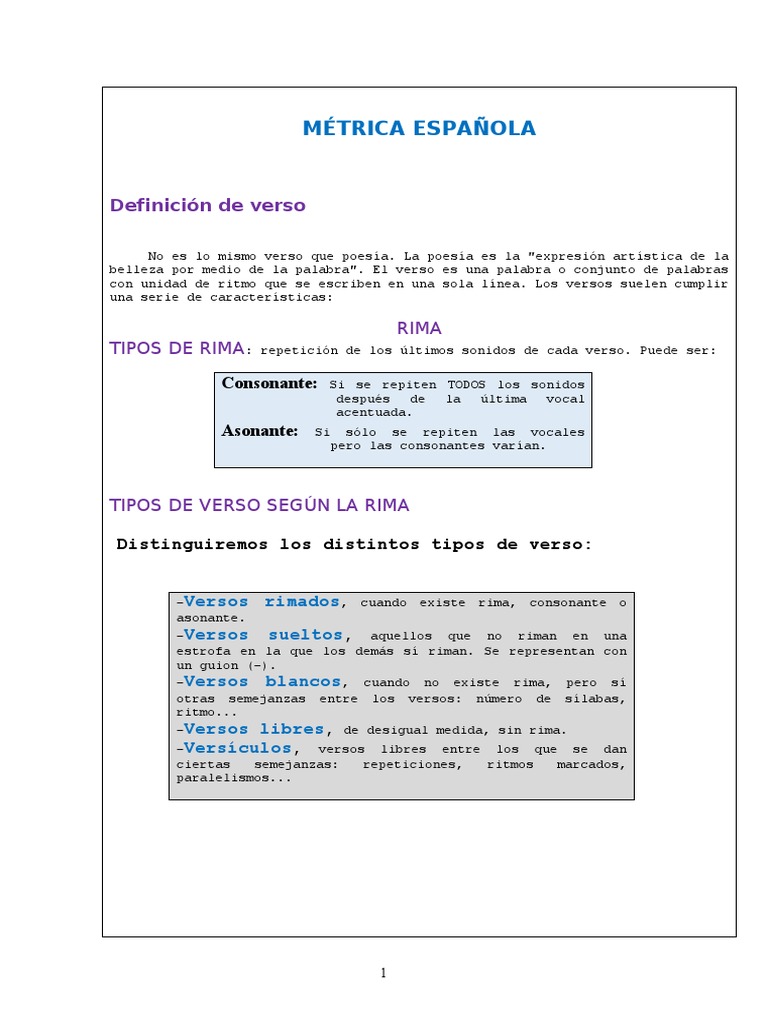 Metrica Esp | PDF | Metro (poesía) | Rima