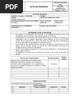 2.1 Formato de Acta de Instalaci N Del Grupo Comisi N o Comit | PDF