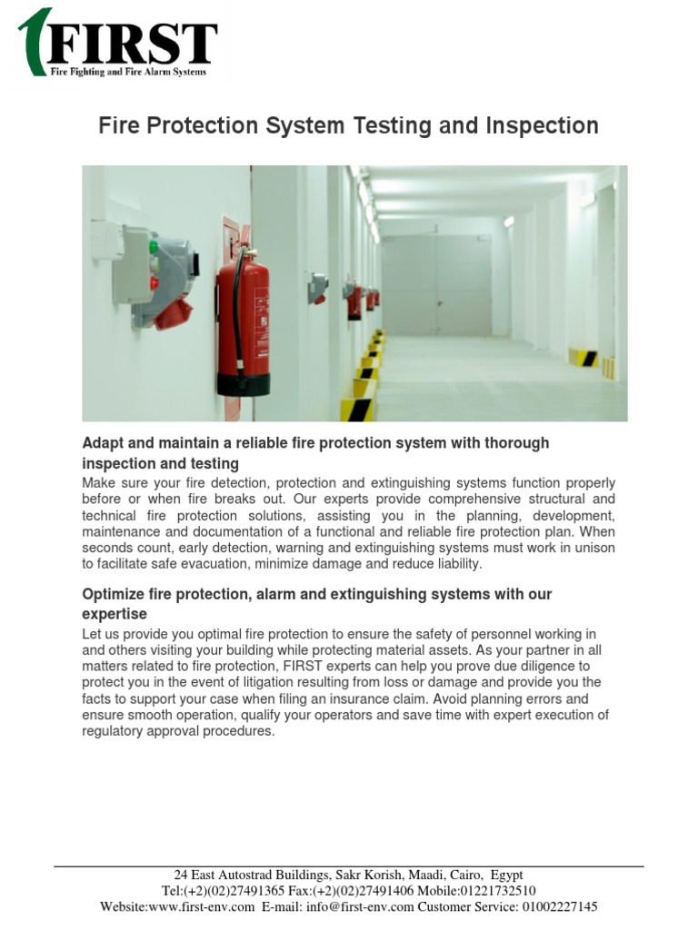First Fire Protection | PDF | Verification And Validation | Safety