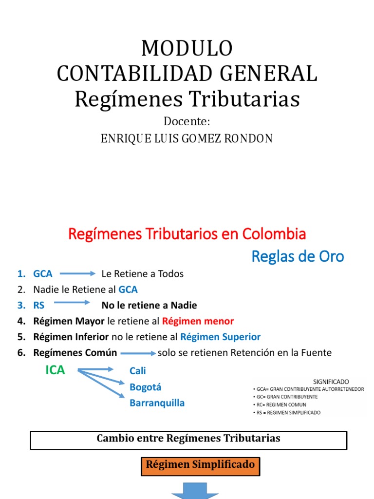 Reglas de La Tributacion en Colombia | PDF
