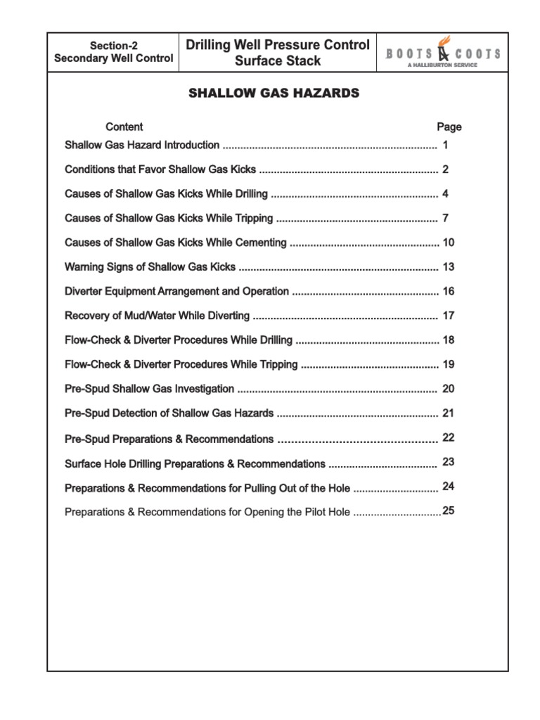 Shallow Gas Hazard Prevention | PDF | Casing (Borehole) | Oil Well