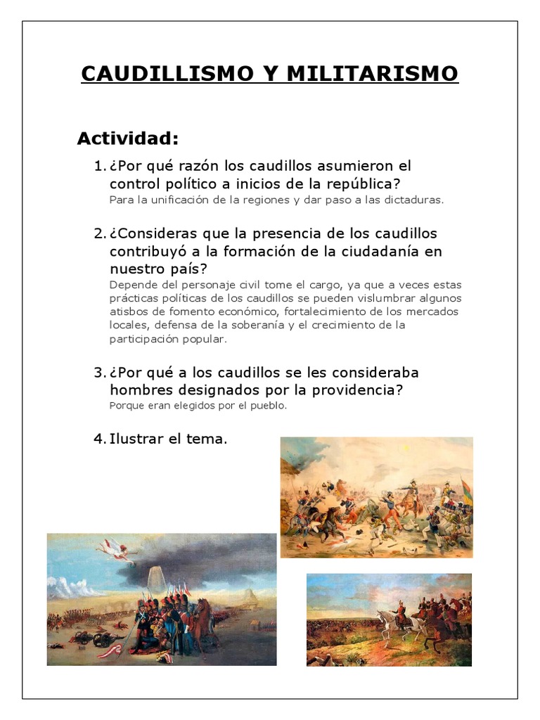 Caudillismo y Militarismo | PDF