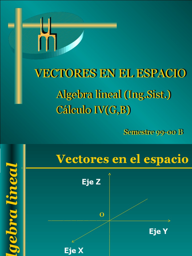 Introducción a los vectores en el espacio tridimensional y sus operaciones fundamentales | PDF ...