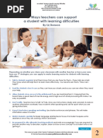 Classroom Accommodations For Students With Learning Difficulties and ...