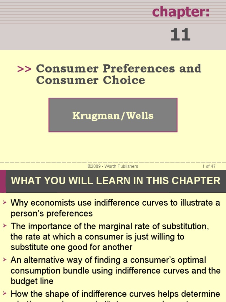 11 - Consumer Preferences | PDF | Utility | Economic Theories