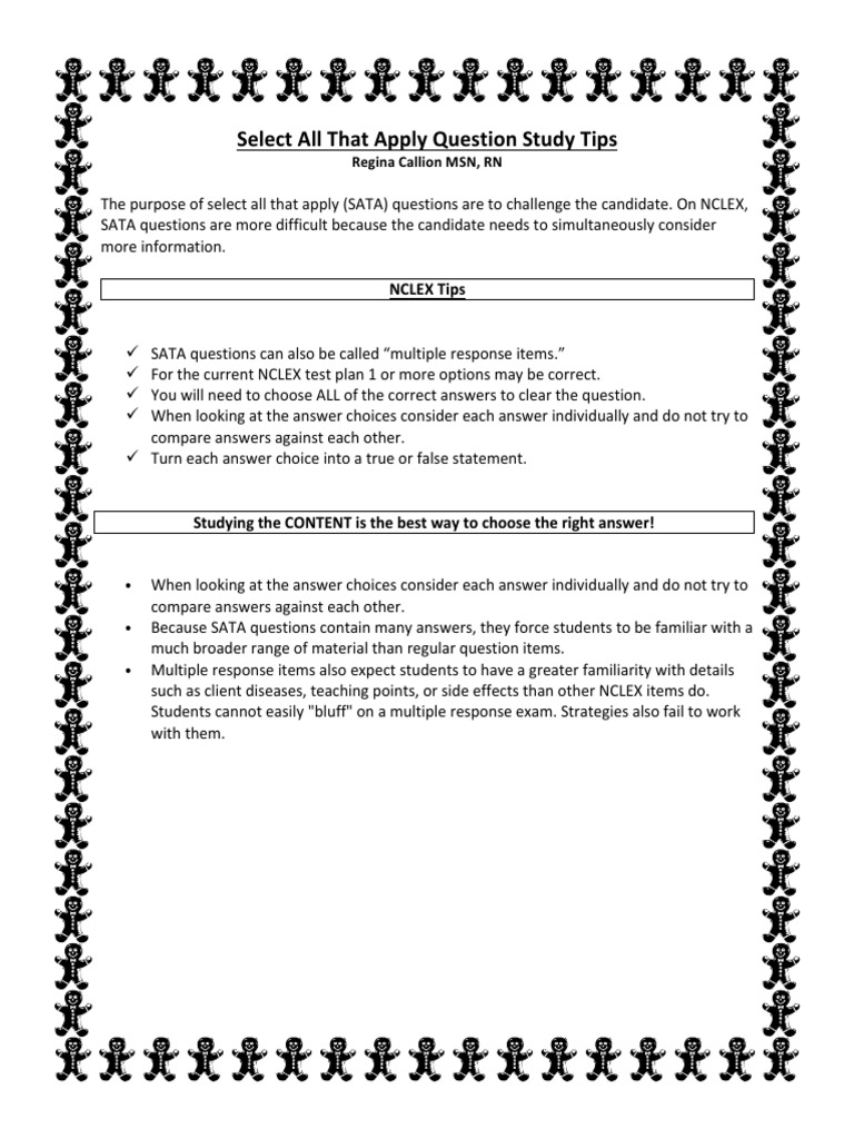 Select All That Apply Question Study Tips: A Guide to Understanding and ...