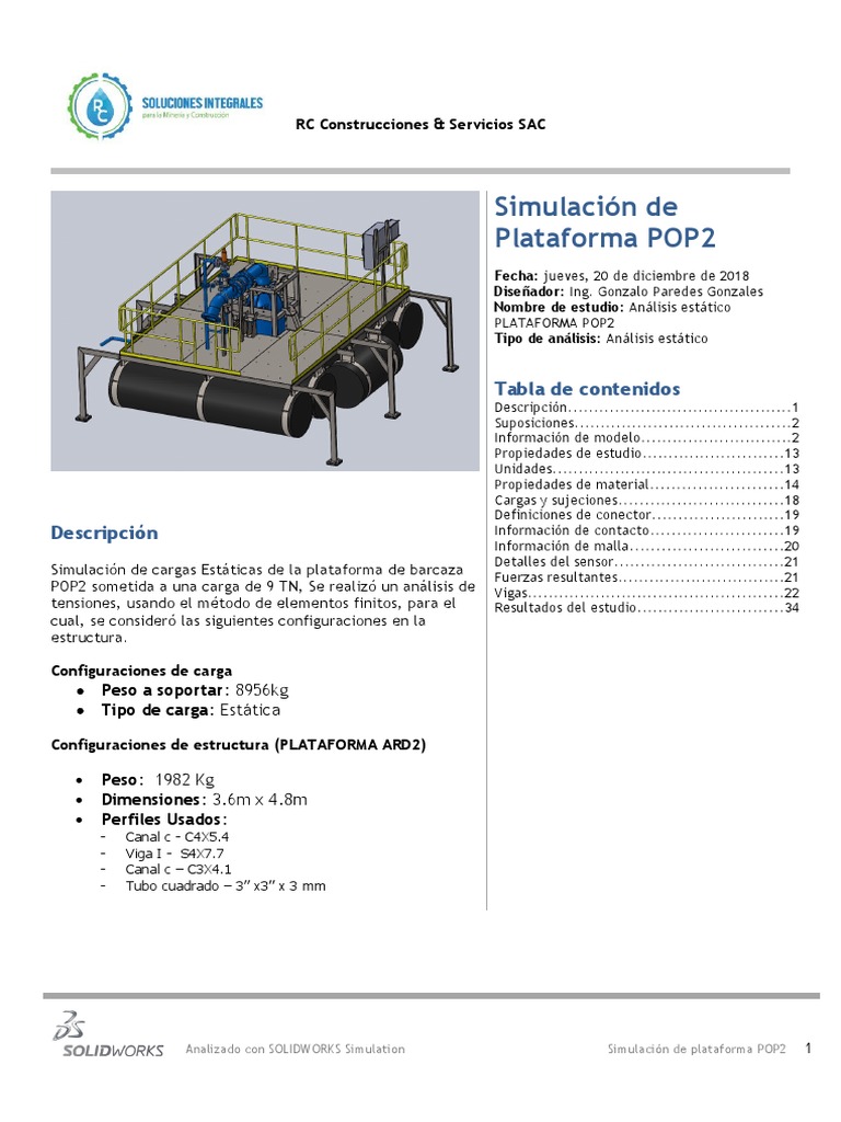 Análisis Estático de PLATAFORMA POP2 | PDF | Naturaleza
