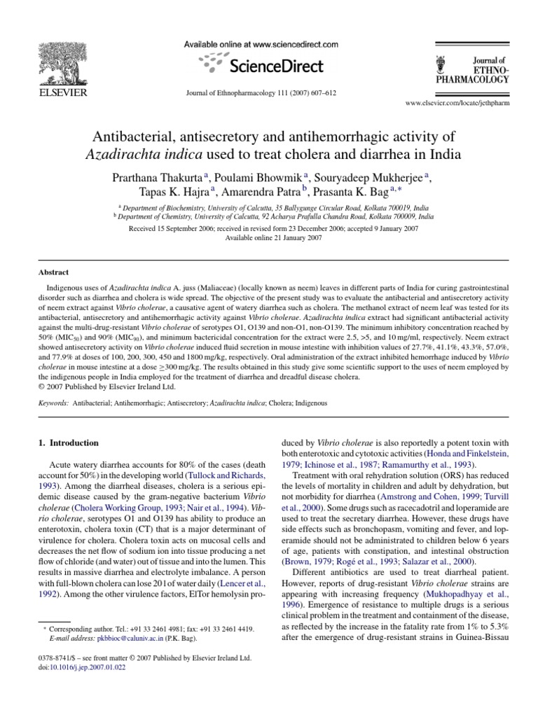 Antibacterial, Antisecretory and Antihemorrhagic Activity of | PDF ...