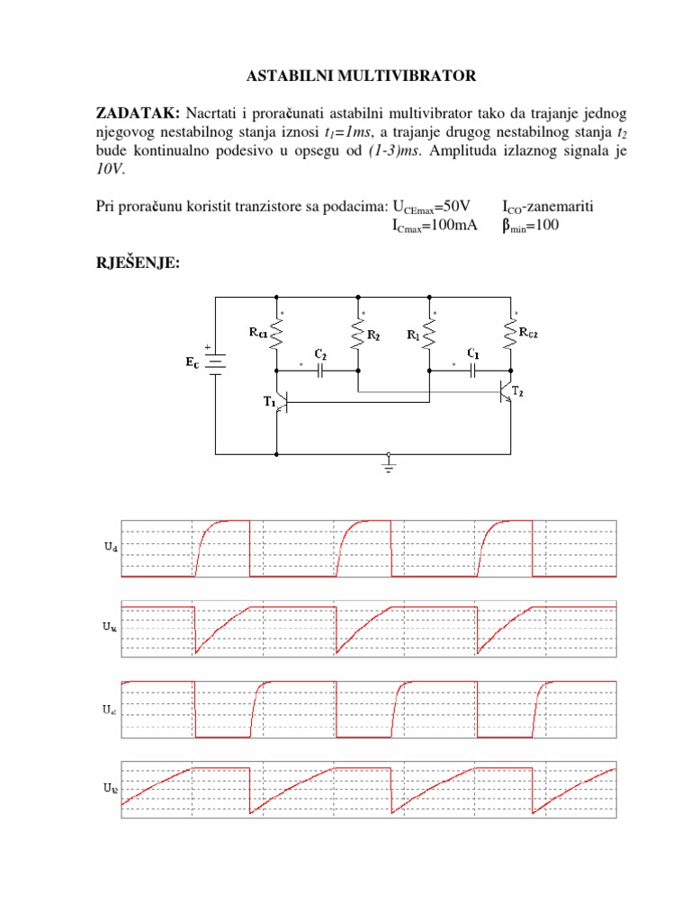 Astabilni Multivibrator PDF | PDF