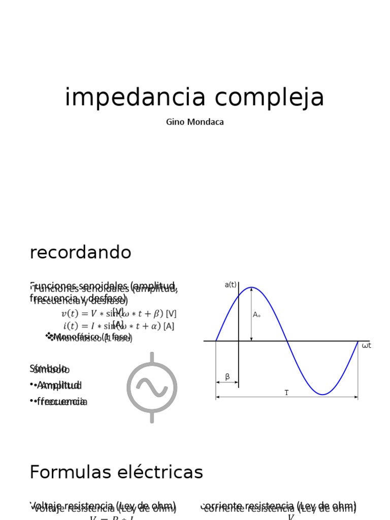 2 Impedancia Compleja | PDF | Impedancia eléctrica | Inductor