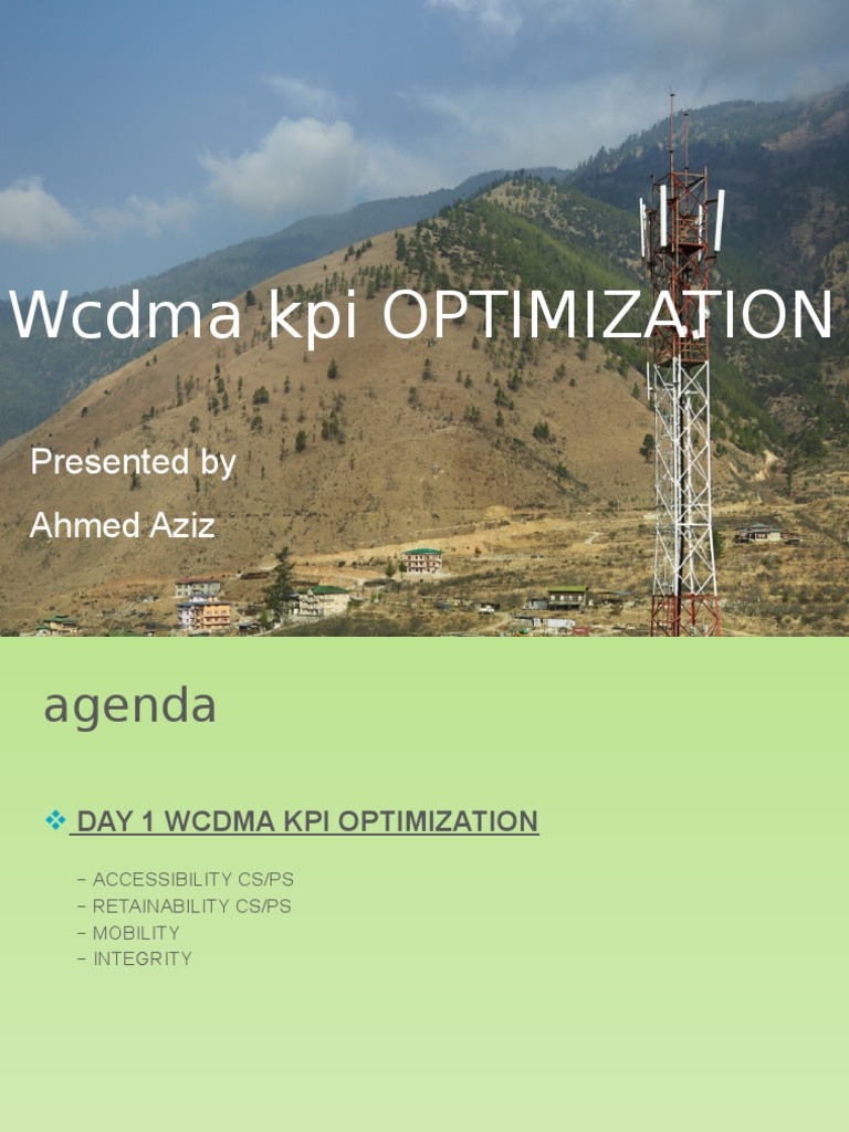 WCDMA KPI Optimization Guide | PDF | High Speed Packet Access | Mobile Telecommunications