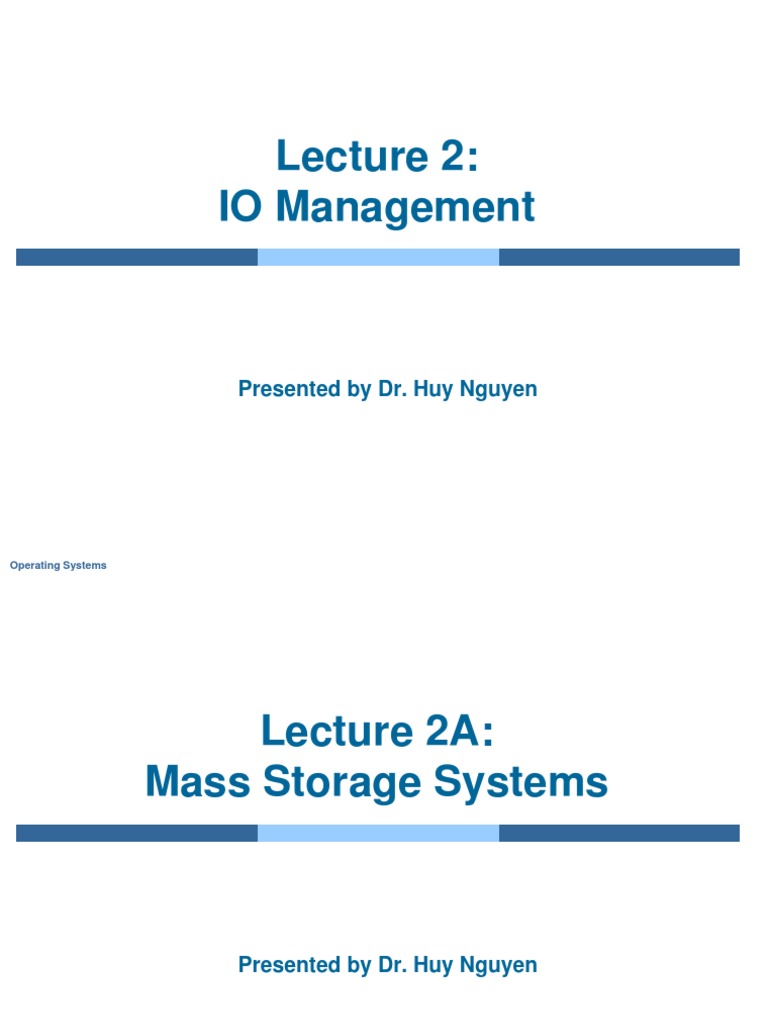 Lecture 2 Io Management Pdf File System Hard Disk Drive 1450