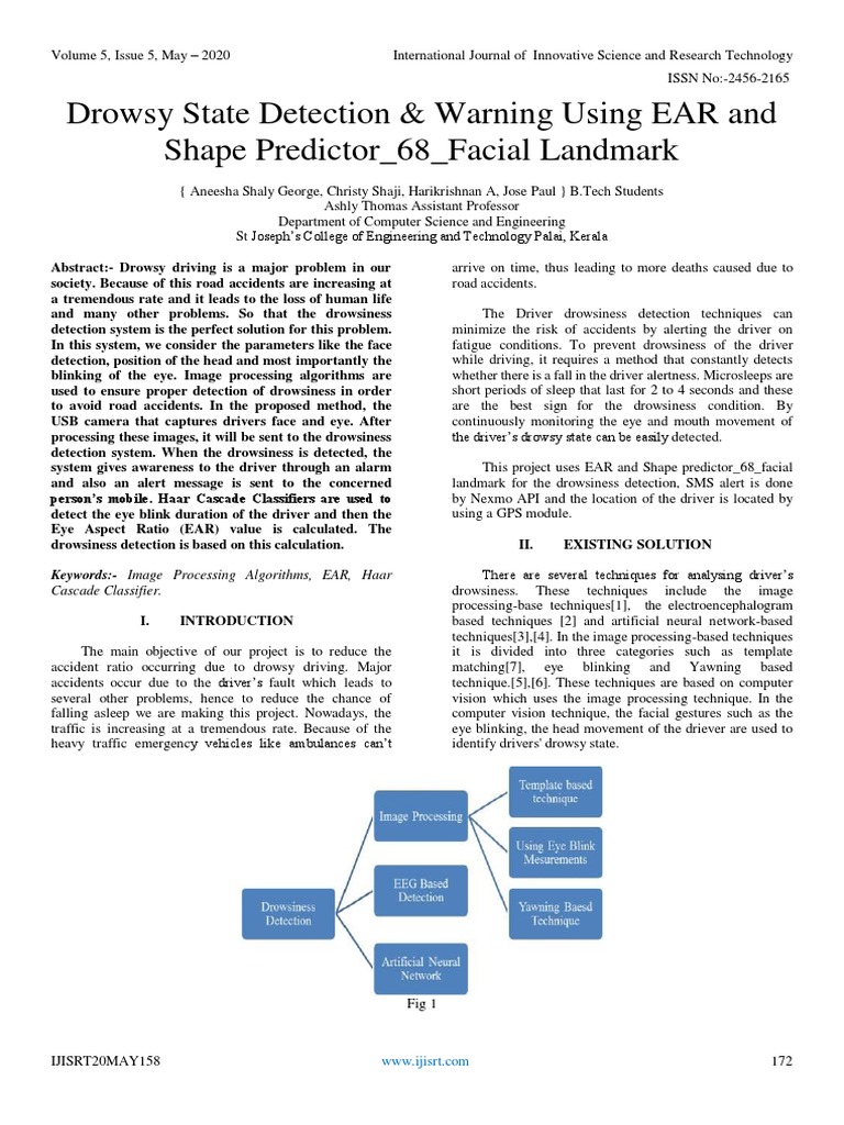 Drowsy State Detection & Warning Using EAR | PDF | Global Positioning System | Device Driver