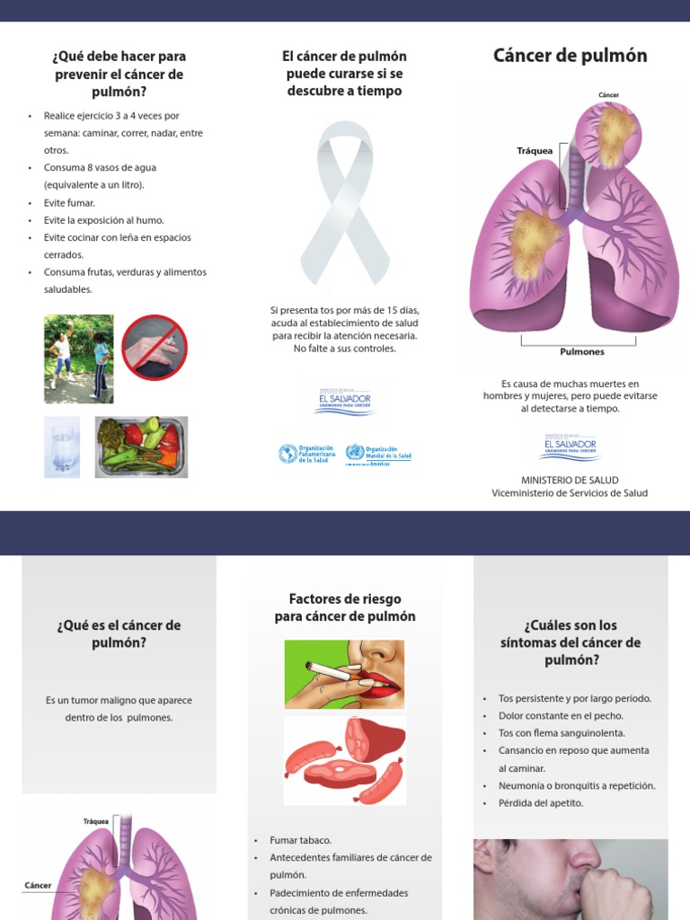 Triptico Cancer de Pulmon | PDF | Cáncer de pulmón | Cáncer
