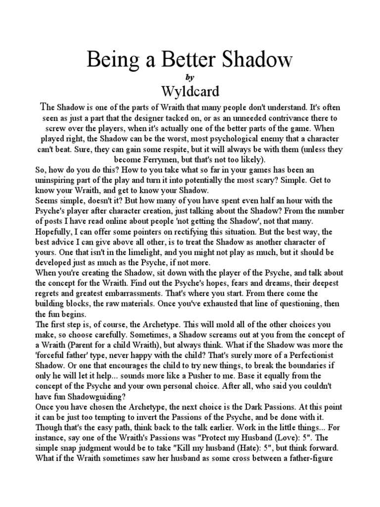 Being A Better Shadow | PDF