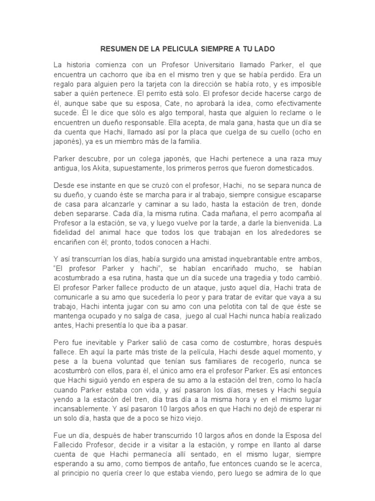 Siempre A Tu Lado Resumen | PDF Siempre A Tu Lado Resumen | PDF