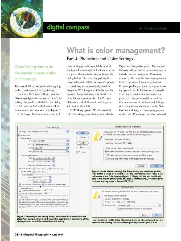 Photoshop Color Settings Guide | PDF | Adobe Photoshop | Menu (Computing)