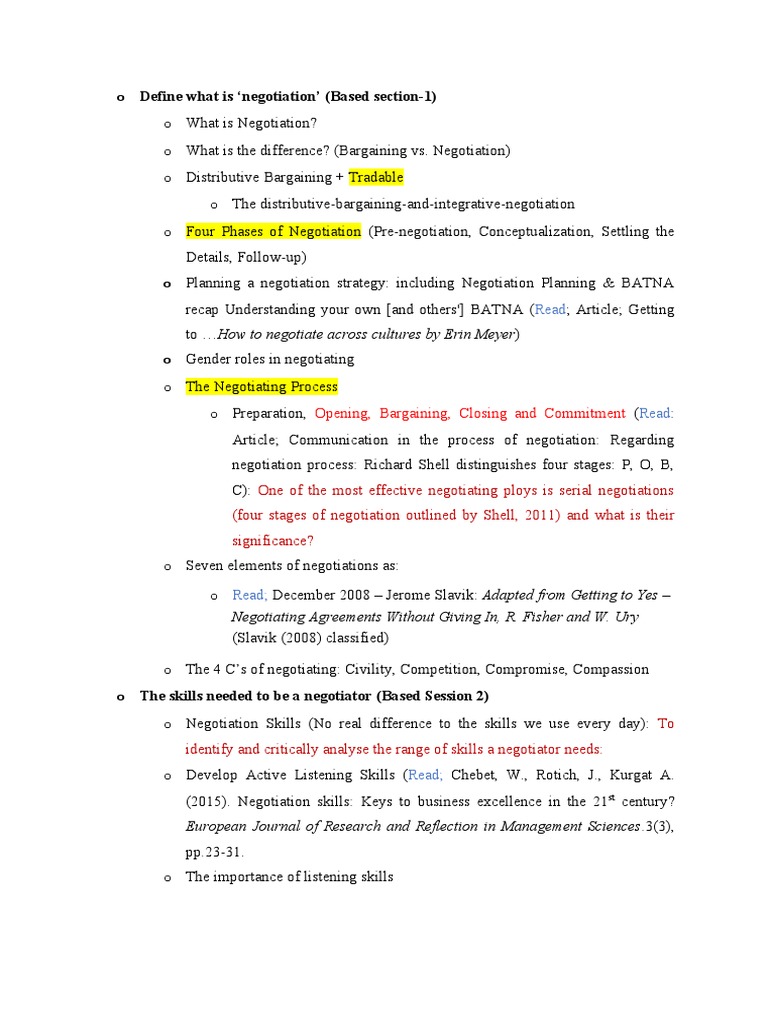 For Assignment-Define What Is Negotiation' | PDF | Negotiation | Bargaining