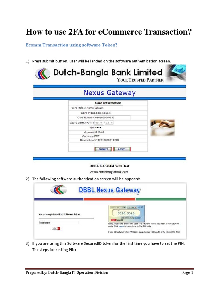 How To Use 2FA For Ecommerce Transaction | PDF | Personal Identification Number | Computer Security