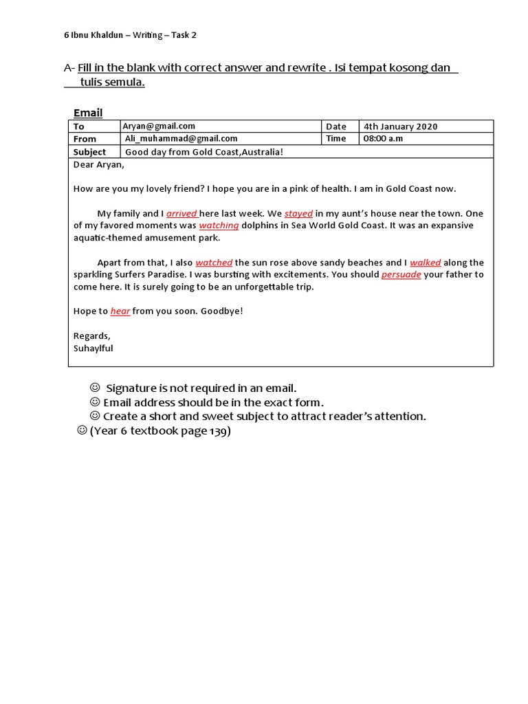 Year 6 Writing Task 2 | PDF