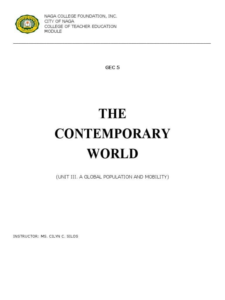 Contemporary World Module. CS | PDF | Sustainability | Hunger