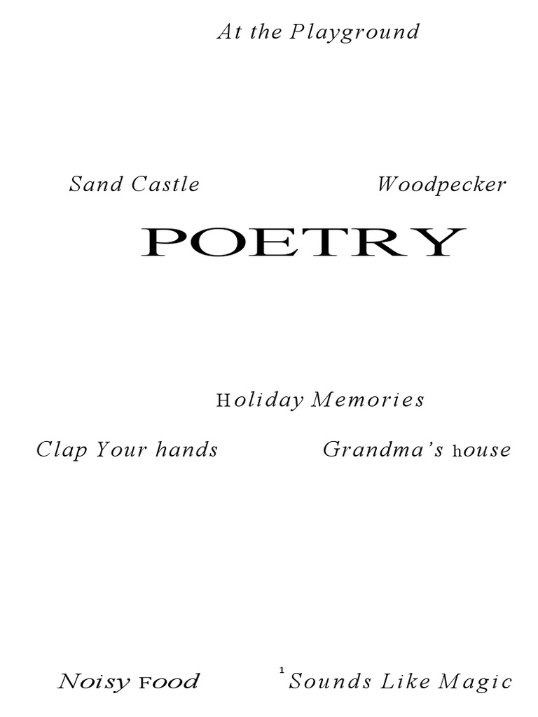 Year 4 Poetry Activities Guide | PDF | Poetry | Creativity