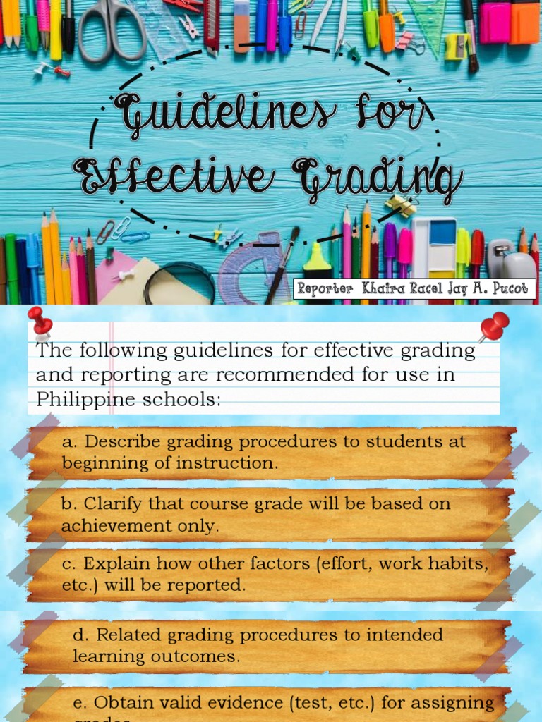Effective Grading and Reporting Guidelines | PDF | Applied Psychology ...