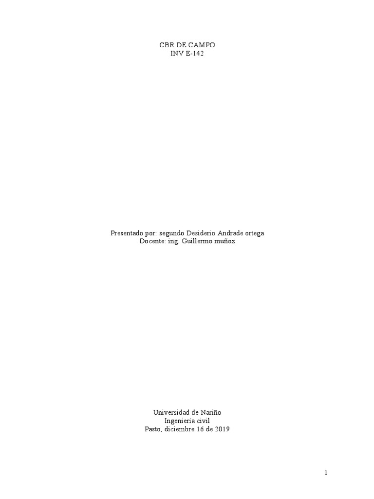 Ensayo CBR Inalterado en Subrasante | PDF | Laboratorios | Naturaleza