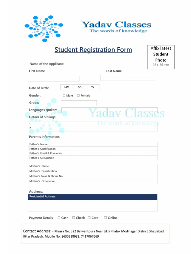 Enrollment Form | PDF