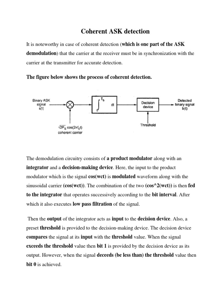 Coherent ASK Detectors | PDF | Science & Mathematics