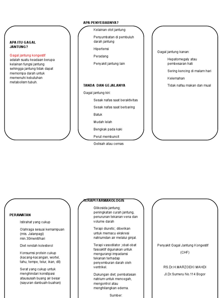 Leaflet Jantung CHF | PDF