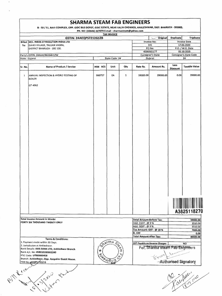 Steam Fab PDF | PDF | Boiler | Invoice