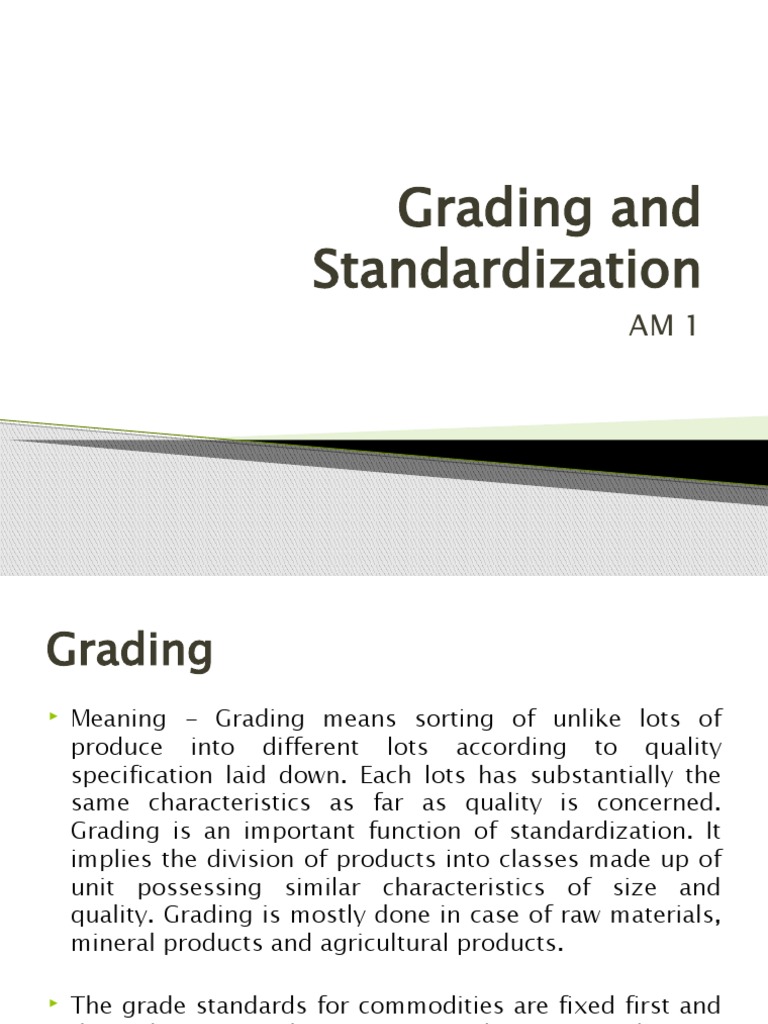 Grading and Standardization | PDF | Sales | Prices