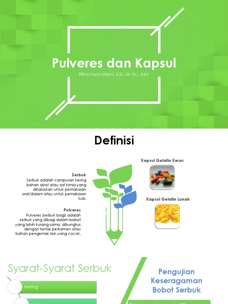 Resep dan Contoh Pulveres Kapsul | PDF