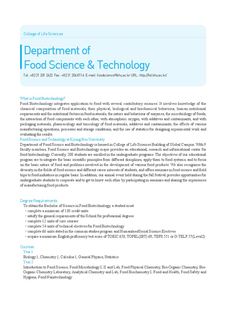 02 Food Science and Biotechnology | PDF | Food Science | Biotechnology