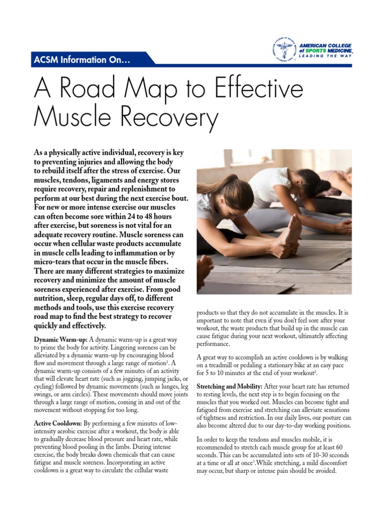 A Road Map To Effective Muscle Recovery PDF | PDF | Aerobic Exercise ...