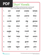 CVV and CVVC Word List 1 | PDF | Cooking, Food & Wine | Language Arts ...
