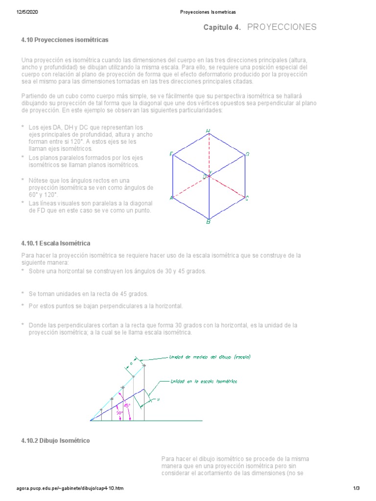 Proyecciones Isometricas | PDF | Perspectiva (Gráfica) | Circulo