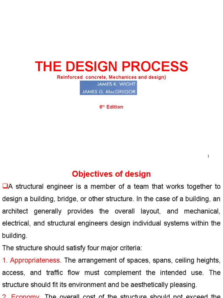The Design Process: Reinforced Concrete, Mechanices and Design) by ...